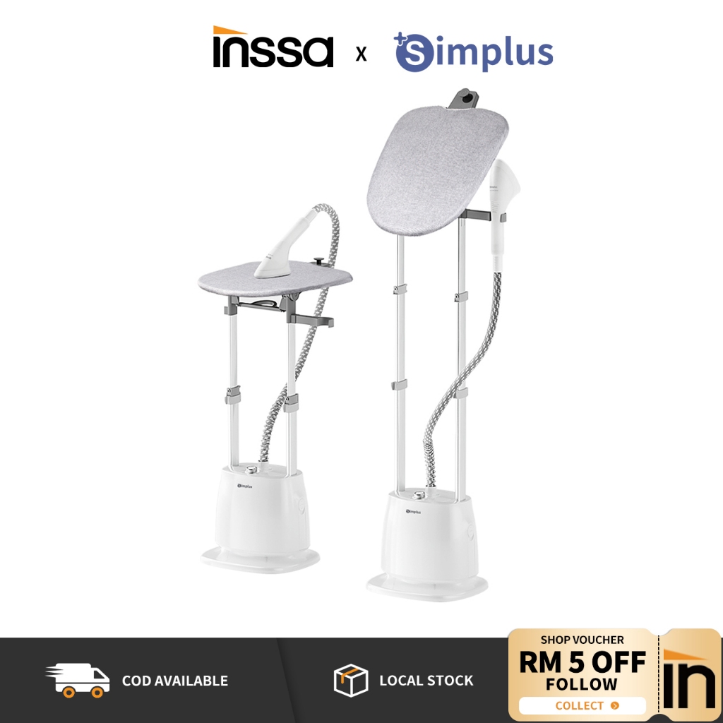 INSSA Garment Steamer Flat&Ironing&Hanging 3In1 Vertical Ironing ...