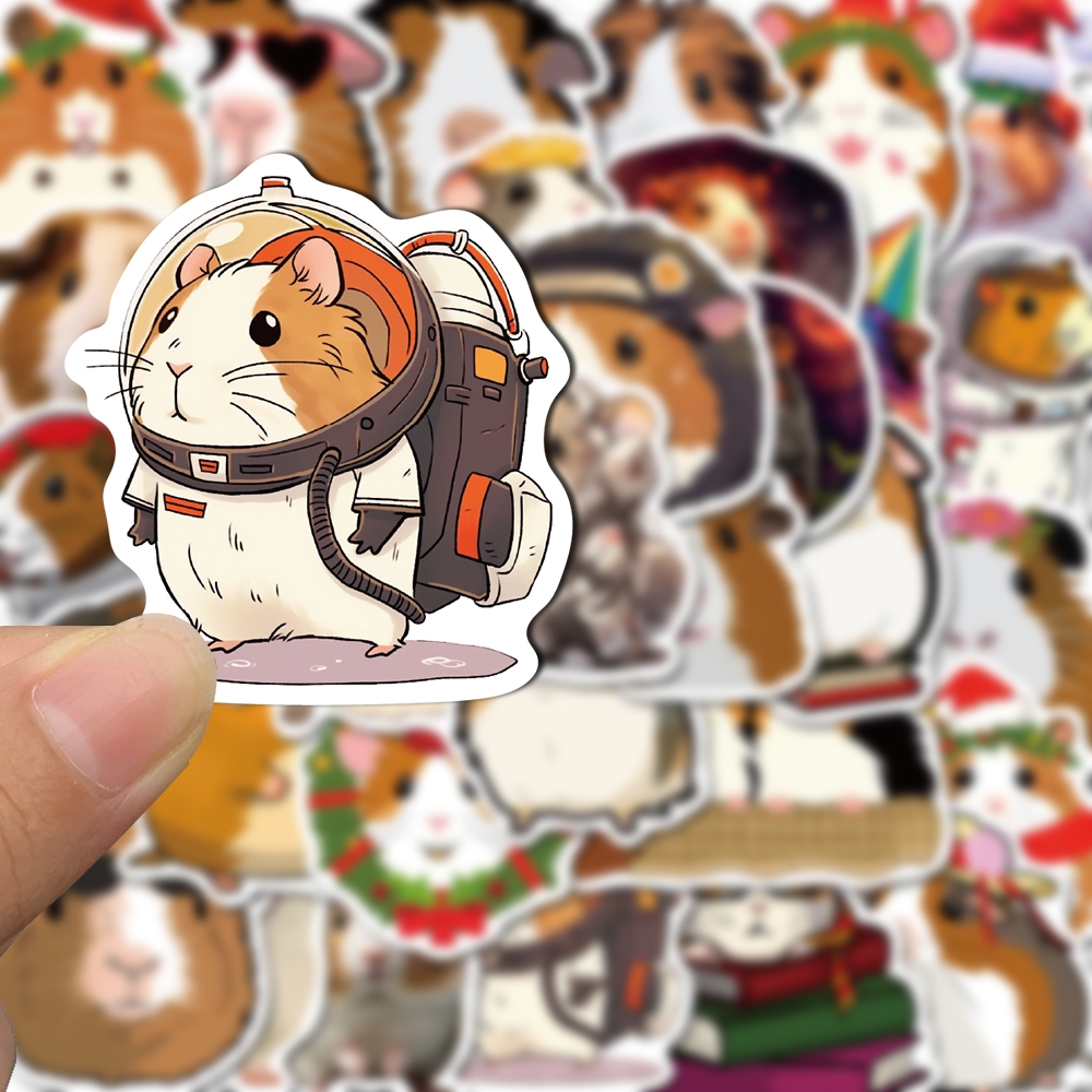 50pcs cute cartoon guinea pig graffiti stickers exquisite and creative ...