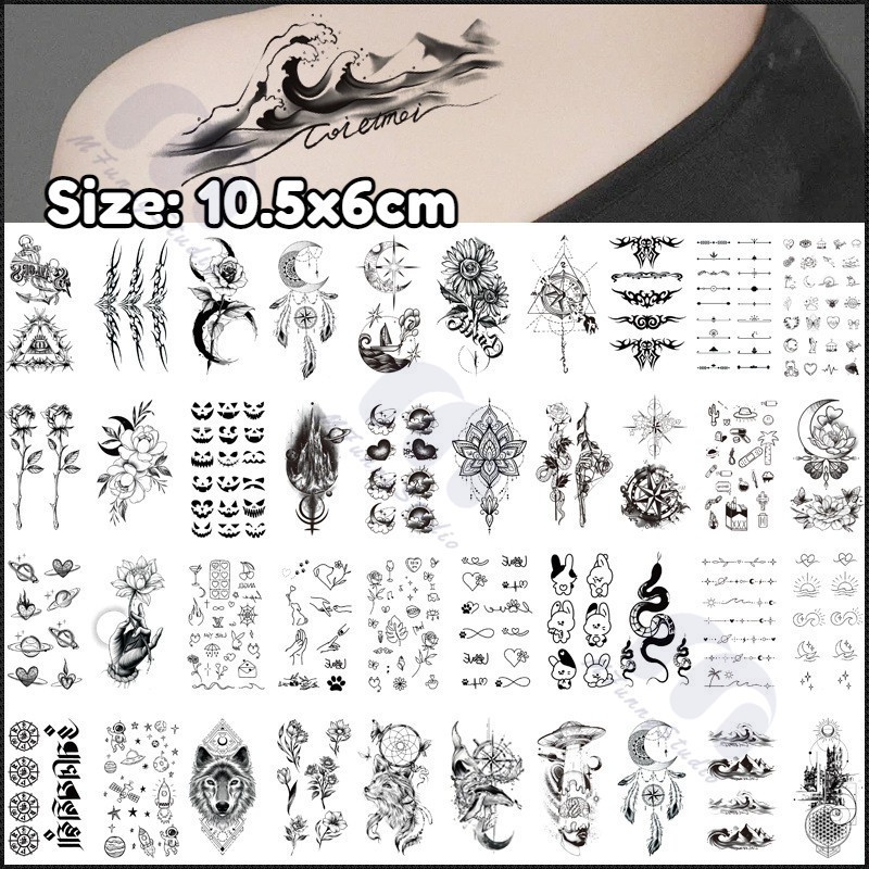 【MF Magic Tattoo】Small Tattoo Sticker Waterproof Long Lasting 10.5*6cm ...