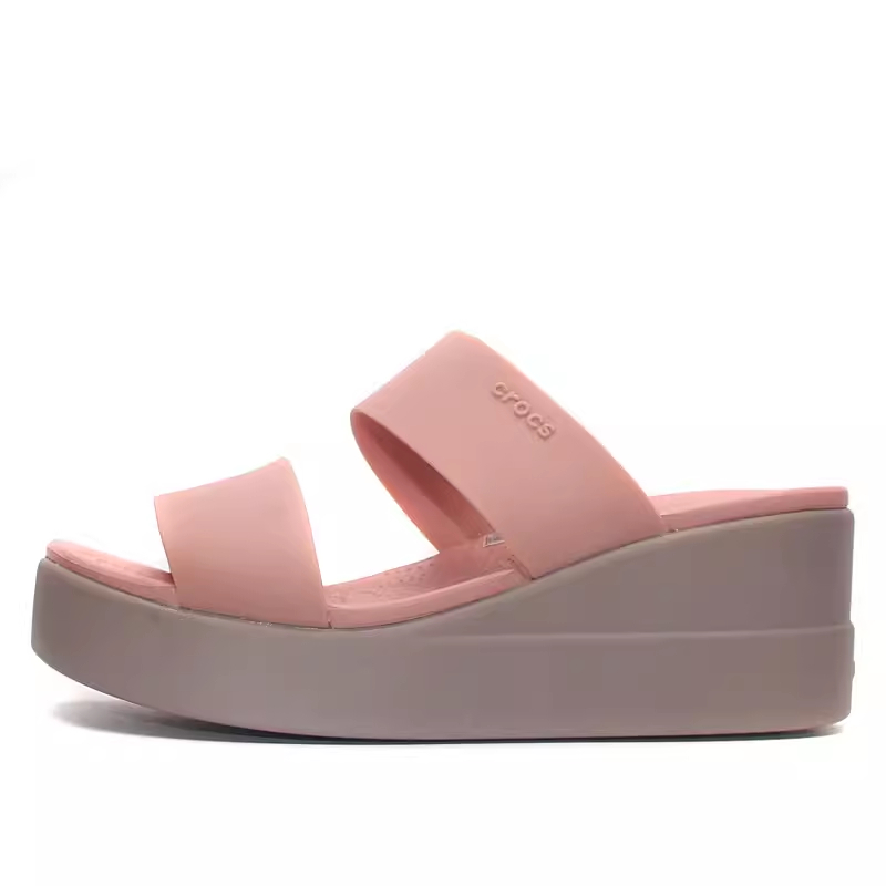 original Crocs Brooklyn slipper Thick bottom Slope heel women's sandals ...