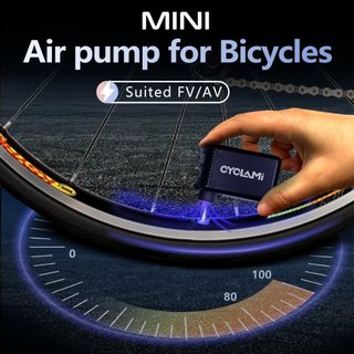 CYCLAMI Mini Electric Air Pump Portable Bicycle Cordless Inflator ...
