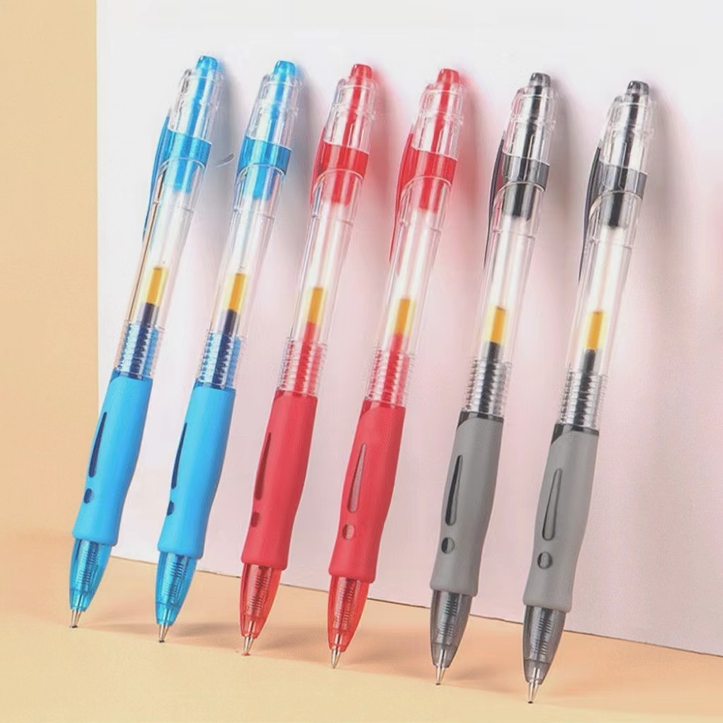 Gel Pen 0.5mm Press Pen Black Red Blue Ink Signature Pen Writing Tools ...