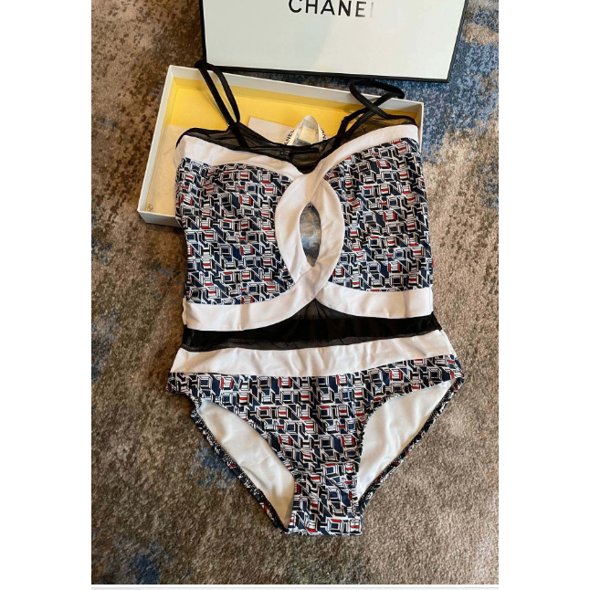 C Letters Woman Swimwear Bikini Fashion One Piece Suits Swimsuit