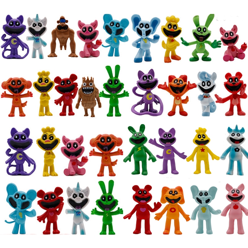 Cartoon Smiling Critters Figure Set Cat Nap Dog Day Catnap Dogday Model ...