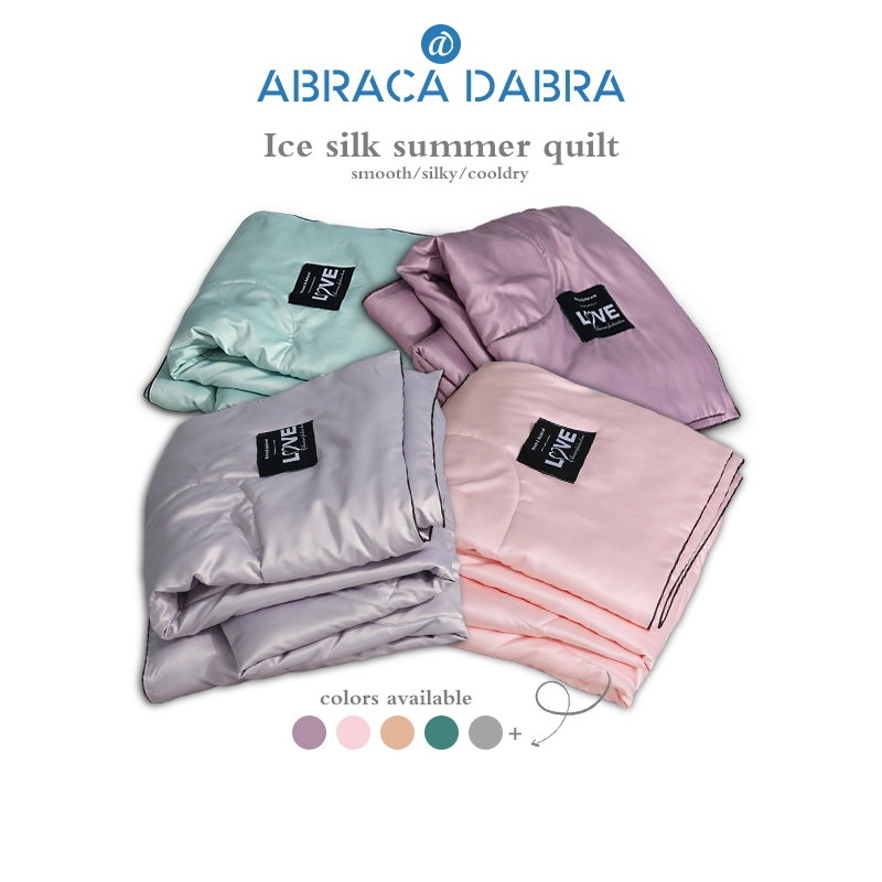 Abraca Dabra Silk Thin Quilt Smooth Blanket - 14 Colour/Single/Queen ...