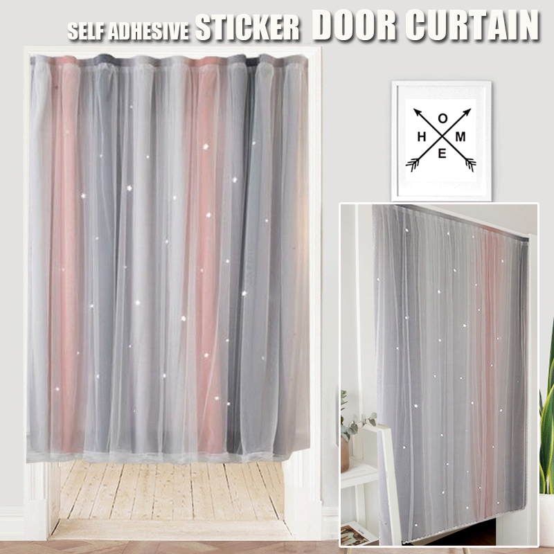 Self adhesive sticker Door Curtain Star Style Unique Design Thickened ...