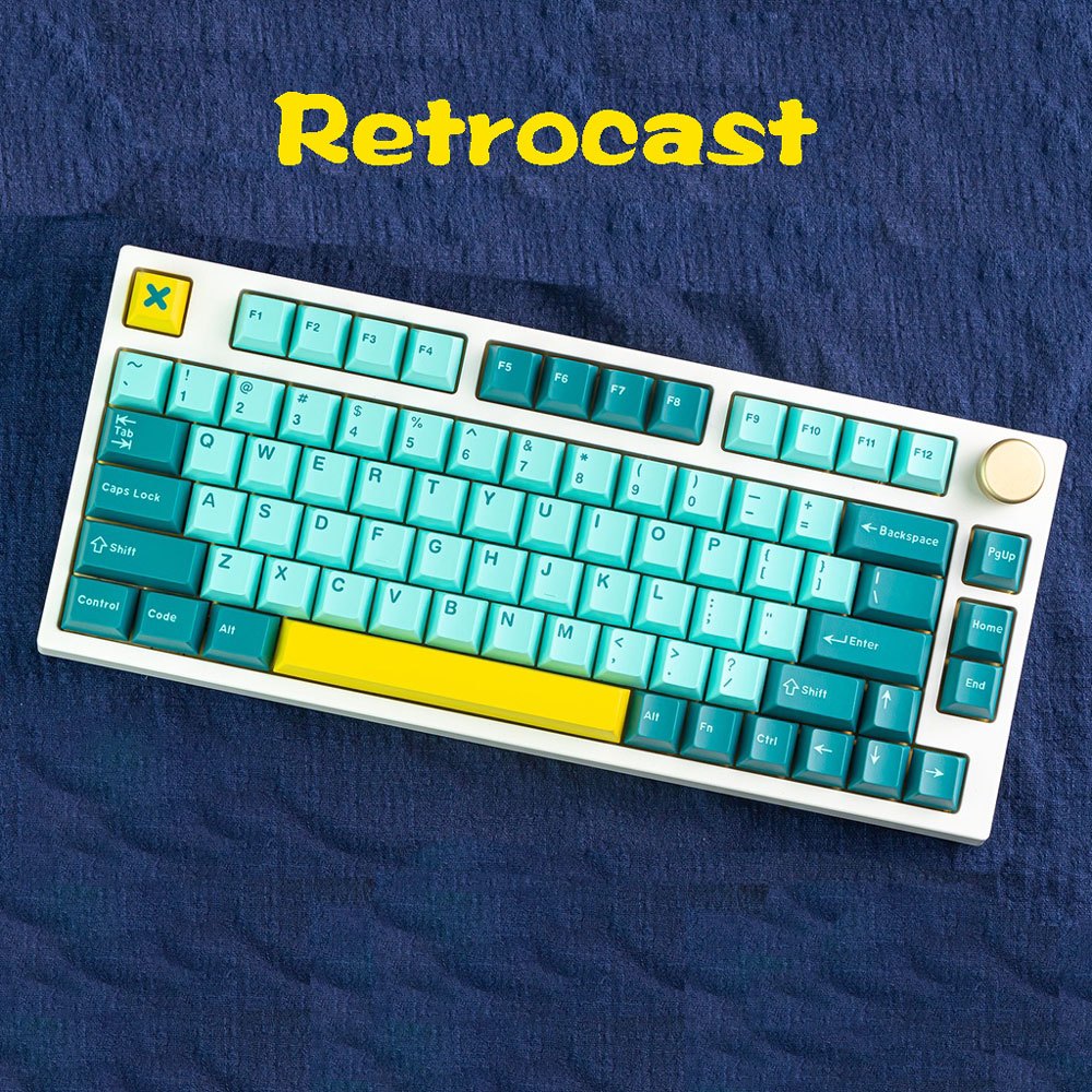 【Blue Sky】GMK theme Retrocast keycaps/Double shot/Cherry profile ABS material | Shopee Malaysia
