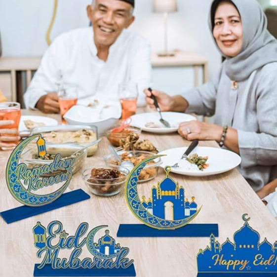 Hiasan Raya 2025 Hiasan Ramadan 1Pc Hari Raya Deco Wooden Craft EID ...