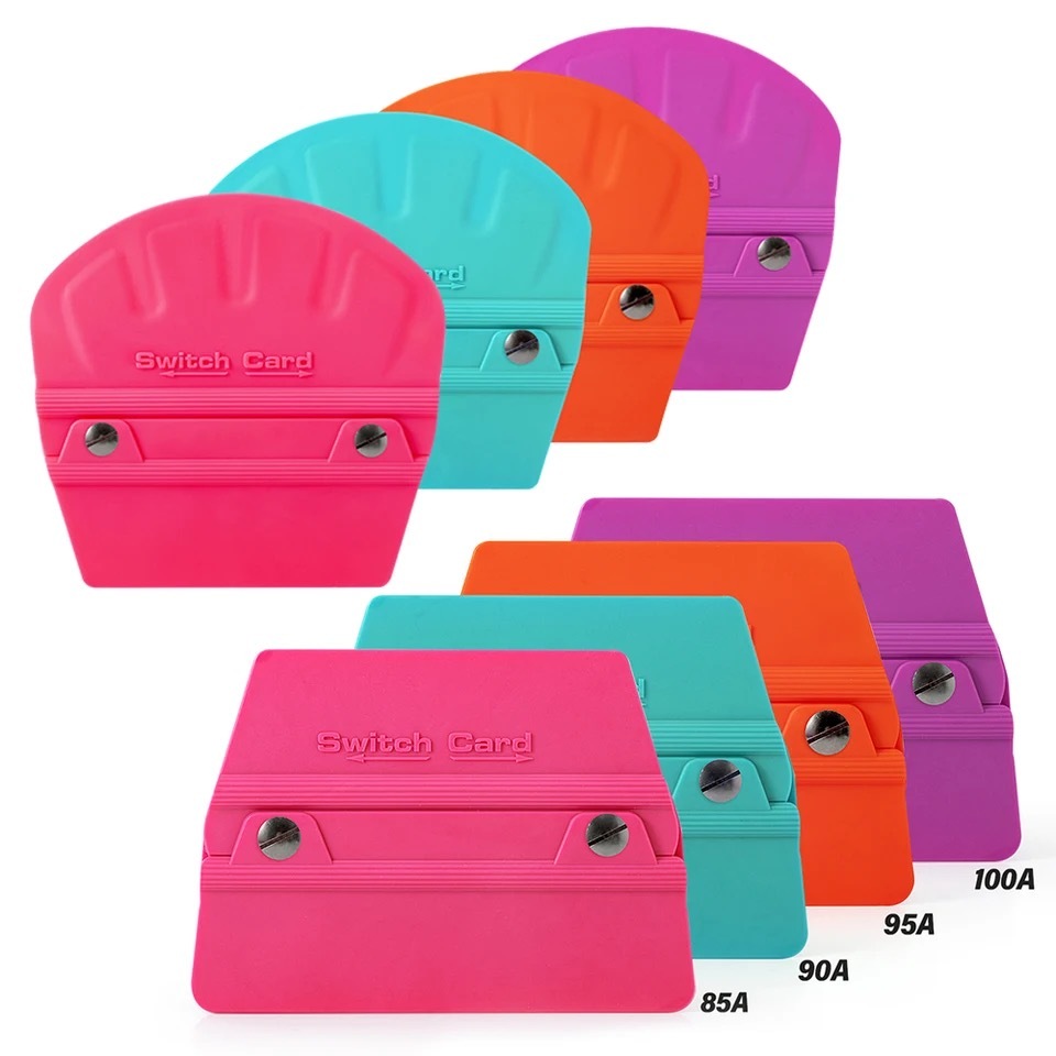 1/4pcs Carbon Fiber Wrap Squeegee With Buffer Felt Non-Scratch Car Wash ...