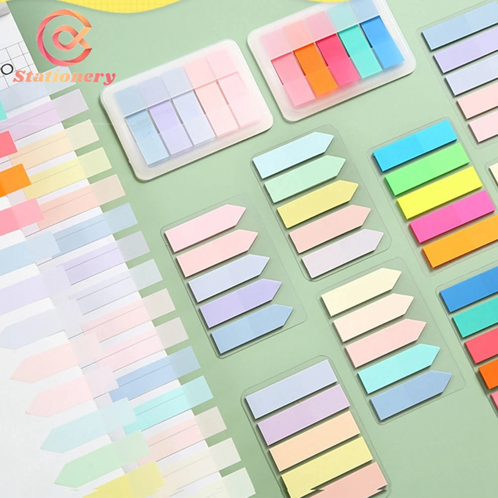 100Sheets Morandi Color Sticky Notes Memo Pad Self Adhesive Bookmark ...