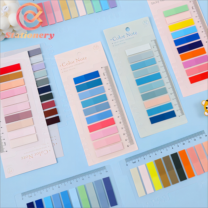 60/120/200 Sheets Sticky Notes Set with Ruler for Index Tabs Page ...