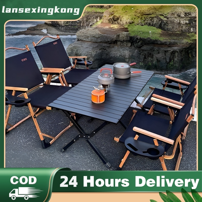 【Local Shipment】Foldable Table Outdoor Camping Portable Aluminum Egg ...