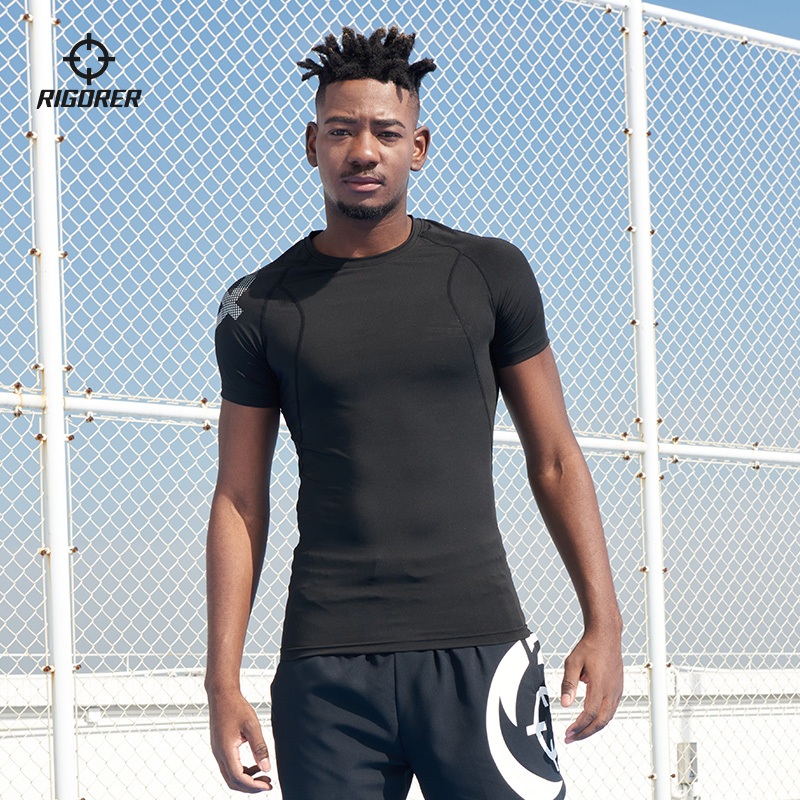 RIGORER Men's Compression Shirt For Basketball Combat Tight Training ...