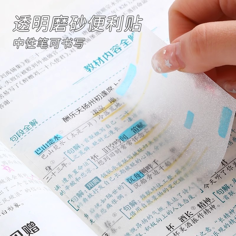 Languo Waterproof Transparent Frosted Convenience Sticky Note | Shopee ...