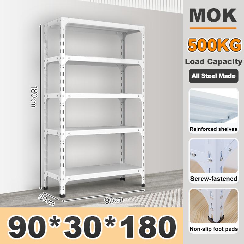 MOK Rak Besi Bertingkat 120*40*210CM Boltless Rack Height Adjustment ...