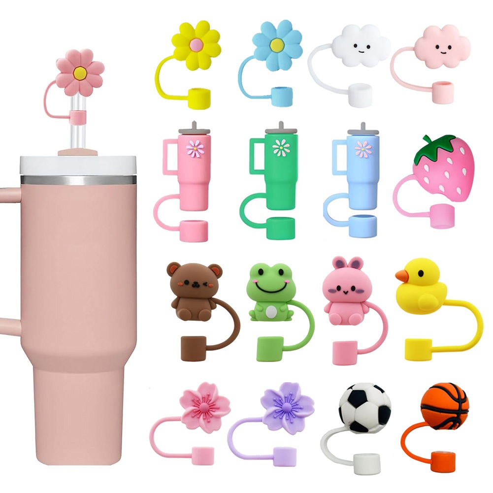 Straw Cover for Stanley 40&30 Oz Cup, 10mm Silicone Straw Covers Cap ...