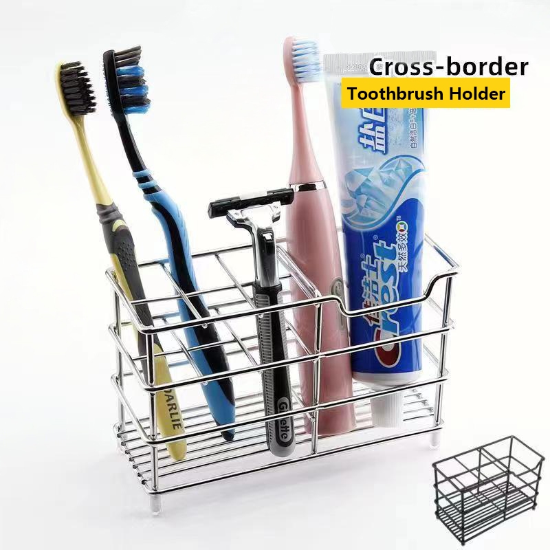 [KL Shipping]Actver wall Toothbrush Holder For Bathroom Stainless Metal ...
