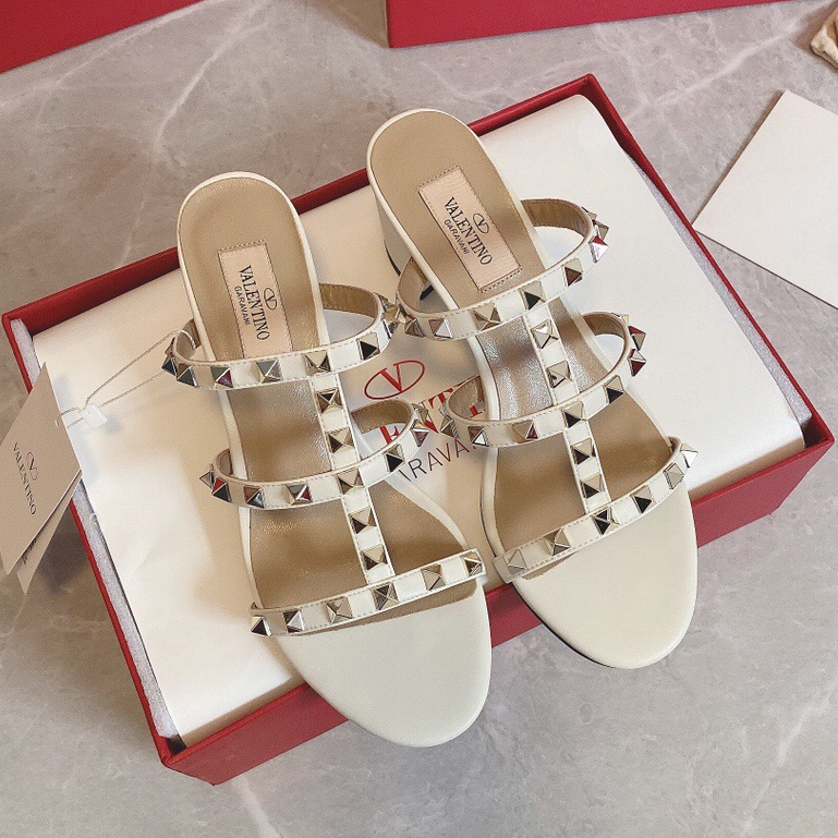 [with shoe box] VT 2025 new round head exposed rivet women's thick heel ...