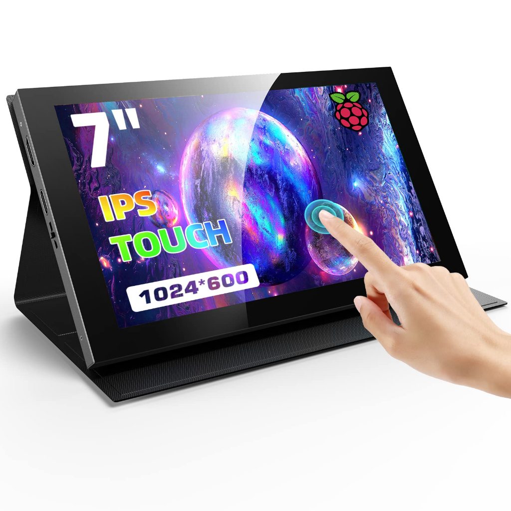 Eyoyo 7 inch Monitor, 7" IPS Panel 1024x600 5-Points Capacitive ...