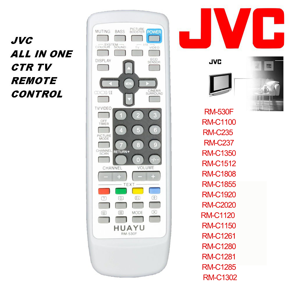 Suitable for JVC TV Remote Control RM-530F RM-530F RM-C1100 RM-C235 RM ...