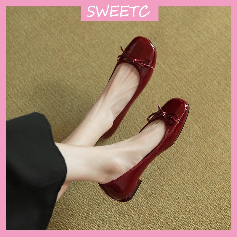 SWEETC Local Ready Stock Kasut raya perempuan Raya 2024 kasut tinggi ...