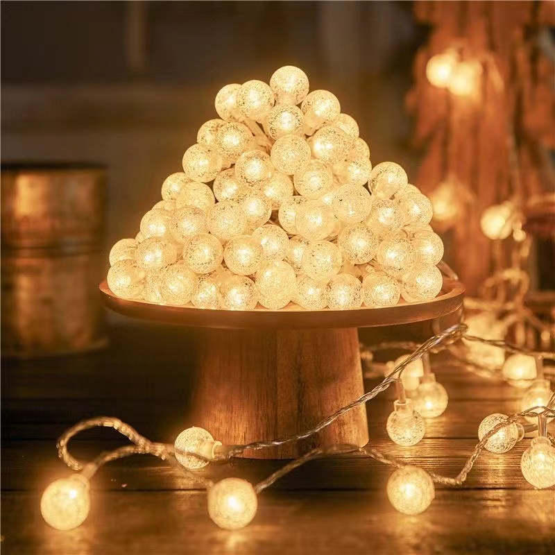 LED Crystal Ball Fairy String Lights Outdoor Fairy Light Camping 3M/6M ...