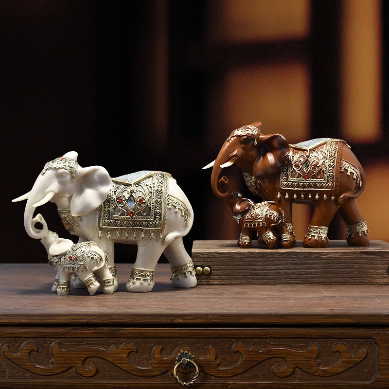 European Elephant Resin Crafts Ornaments Creative Home Decorations ...