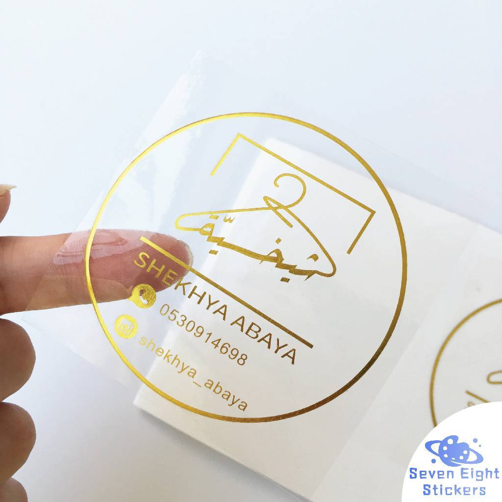 Custom Transparent sticker Hot Stamping sticker - Gold & Silver & Rose ...
