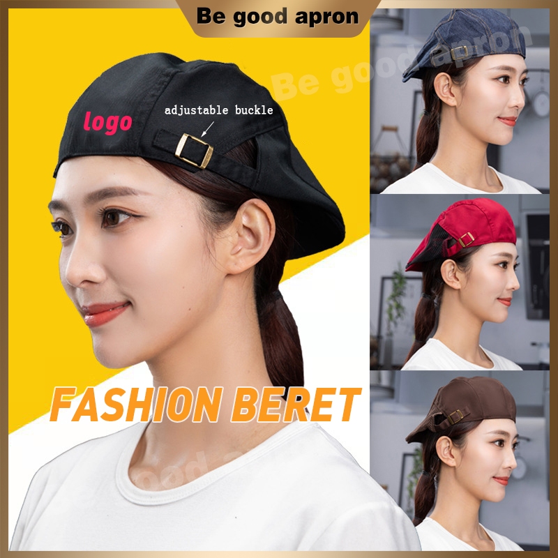 Adjustable Chef Work Hat Fashion Beret men and women Same model Kitchen ...