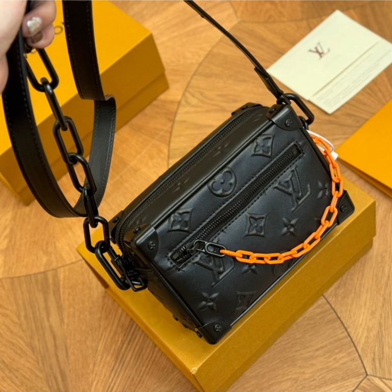 Mini SOFT TRUNK Box Small Square Crossbody Side Backpack Genuine ...