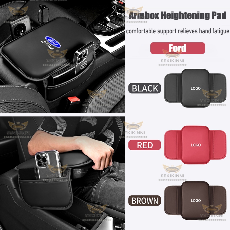 Ford Leather Car Armrest Mat Universal Interior Auto Armrests Storage ...