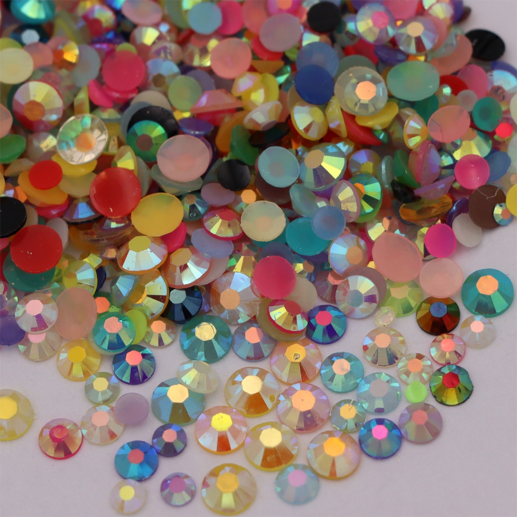 2mm 1000pcs Resin Non Hot Fix Rhinestones Flat Back Gem Plastic ...
