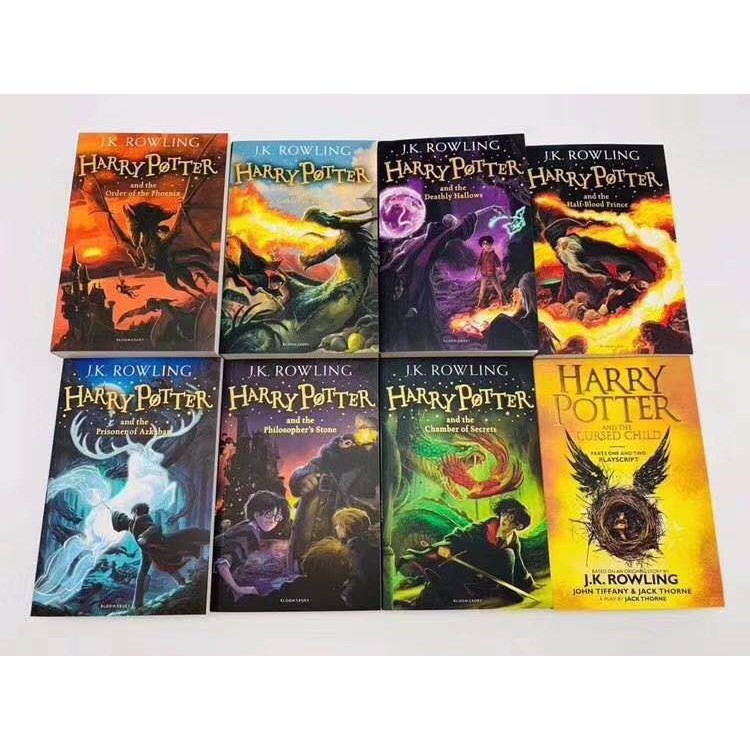 【8 books Hardcover Big size】Harry Potter The Complete Collection UK ...