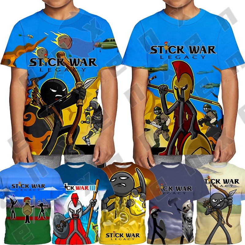 Stick War Legacy Baby Tops Kids Short Sleeve Printed T-Shirt Boys Game ...