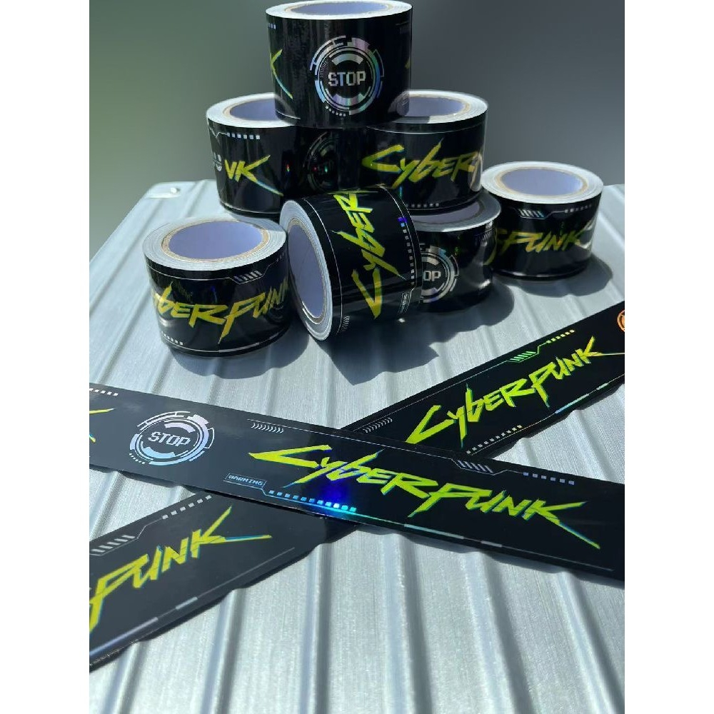 Cyberpunk laser stickers, thunder dragon fish tank waterproof tape ...
