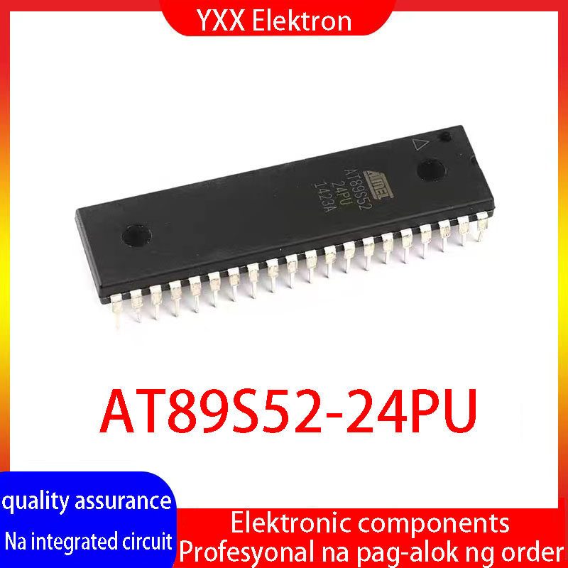 New genuine AT89S52-24PU AT89S52 8-bit flash microcontroller chip IC plug-in DIP-40 | Shopee ...