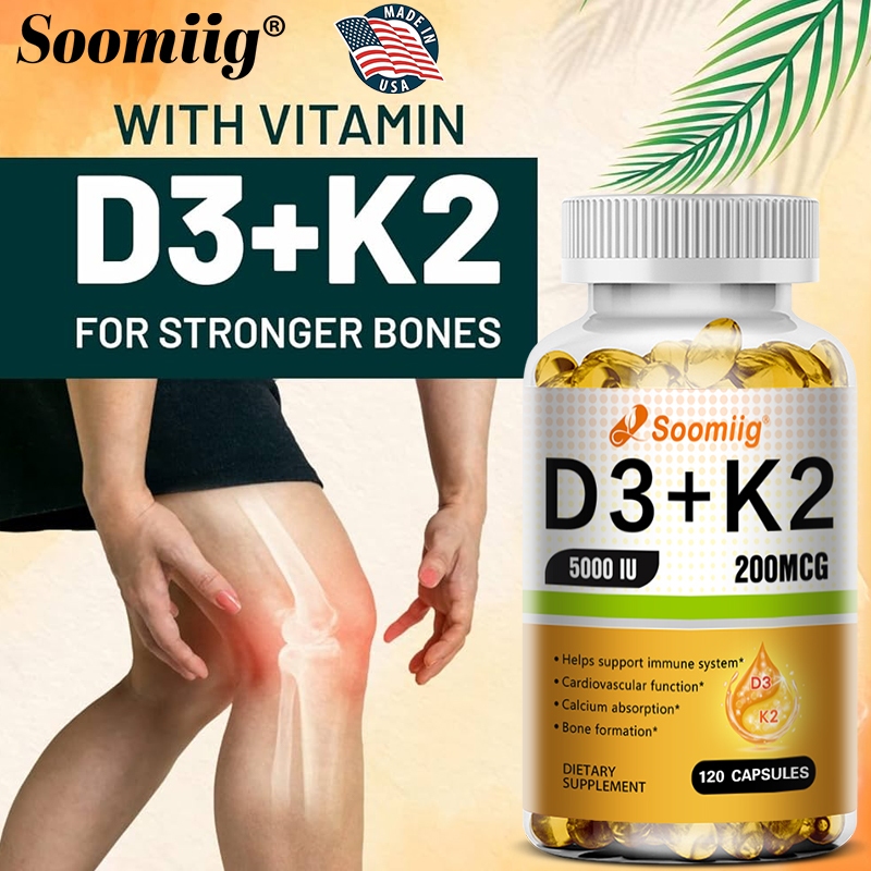 Soomiig Vitamin D3+K2 Supplement for Bone and Joint Health, Supports ...