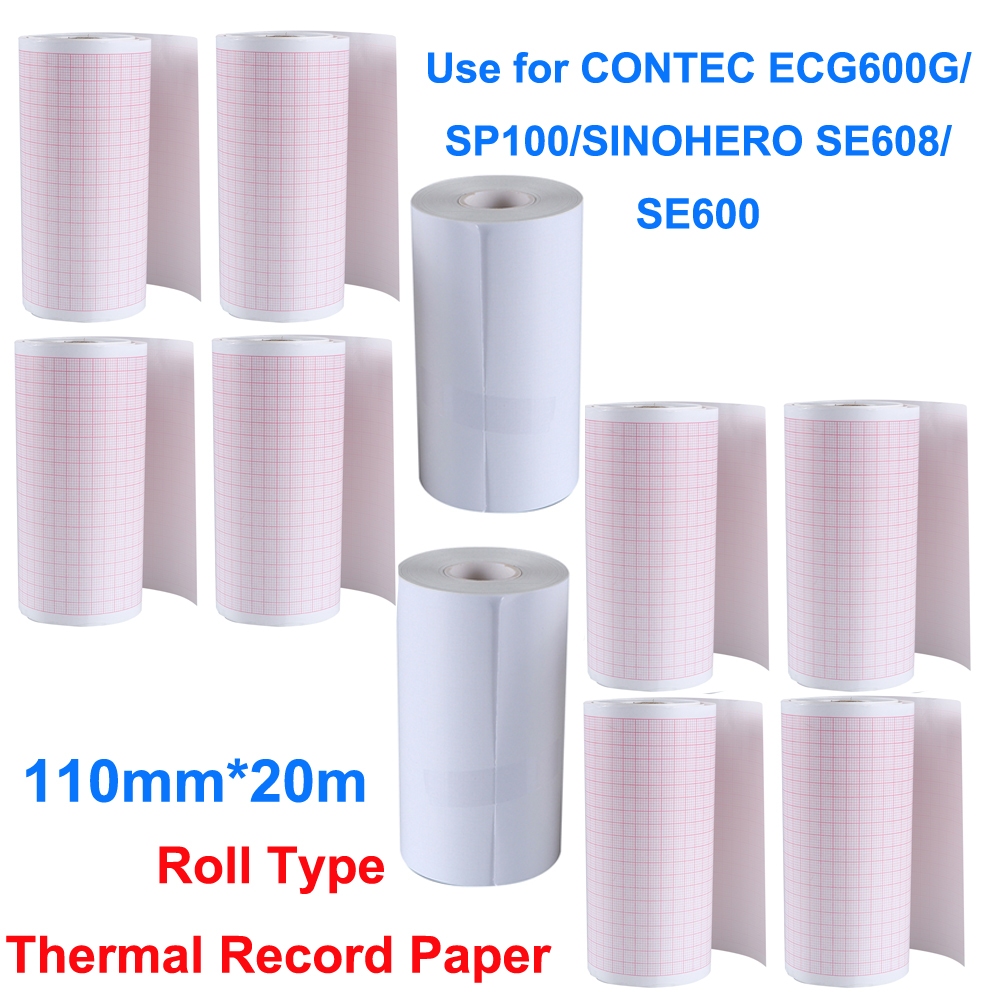 Print paper/ECG machine 110mm*20m (SE600/SE608/ECG600G/SP100) | Shopee ...