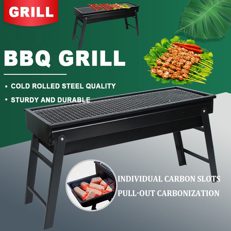 BBQ Grill Foldable portable outdoor home barbecue rack charcoal ...