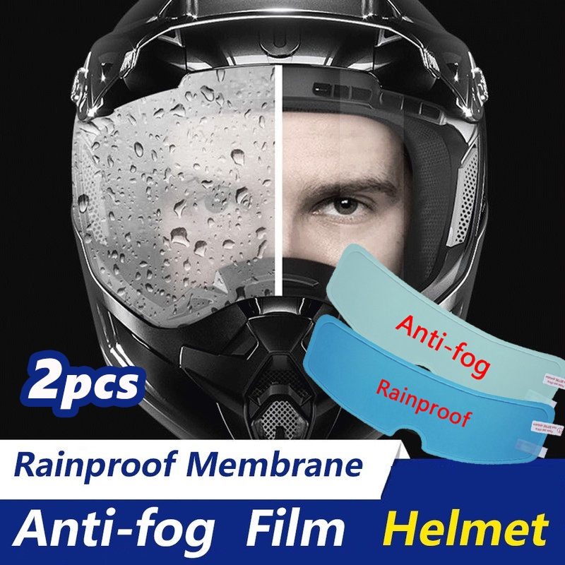 Universal Motorcycle Helmet Clear Anti-Fog Rainproof Film Helmet Lens ...