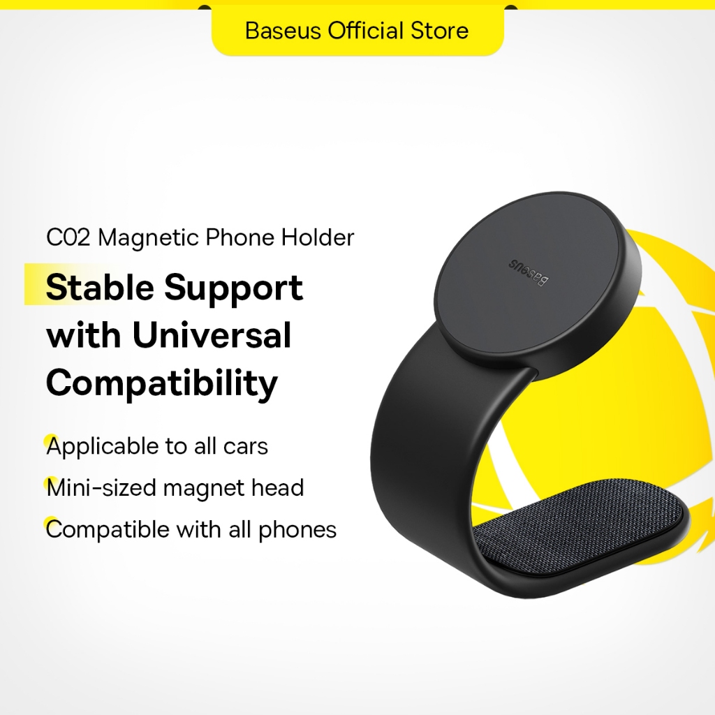 Baseus C02 Magnetic Car Phone Holder Easy Paste Universal Compatibility ...