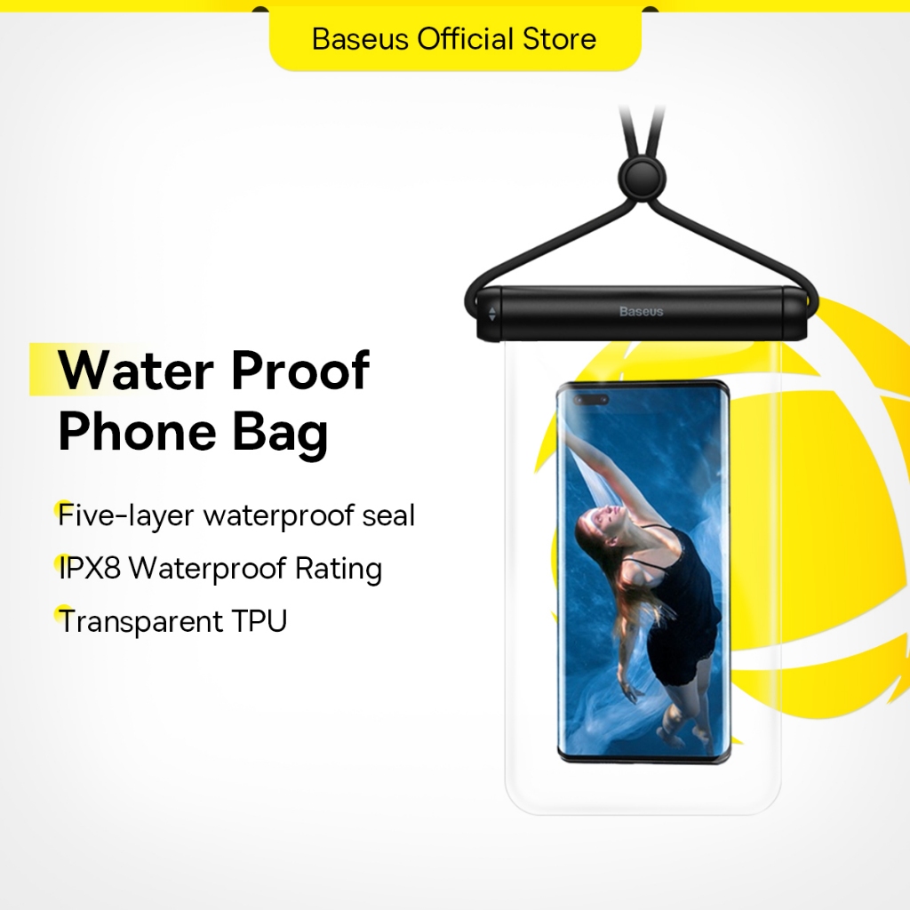 Baseus Water Proof Phone Bag Universal Protection Cover | Shopee Malaysia