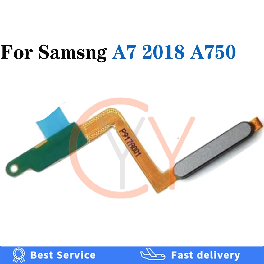 For Samsung Galaxy A7 2018 A750 Back Home Button Fingerprint Scanner ...