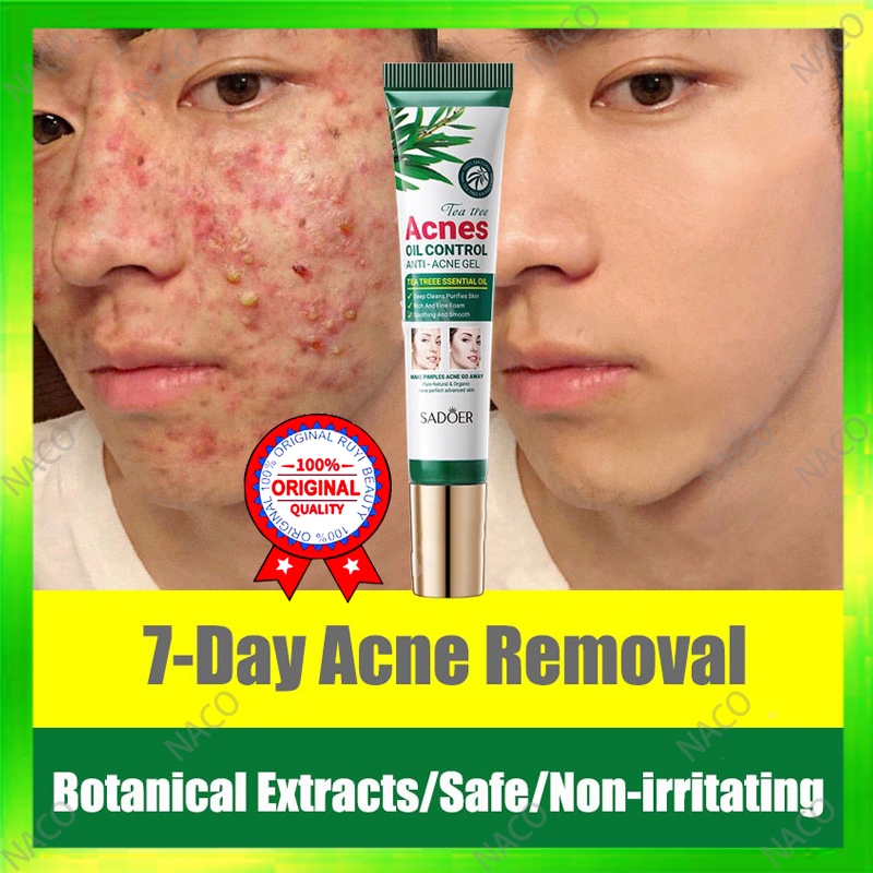 Original SADOER Tea Tree Acne Cream Gel 20g Lightens acne scars oil control shrink pores ...