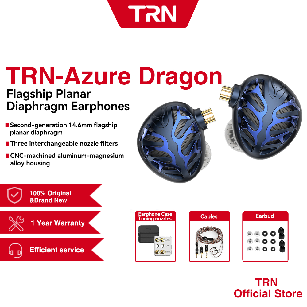 TRN Azure Dragon Second Generation Flagship Planar Diaphragm Earphones ...