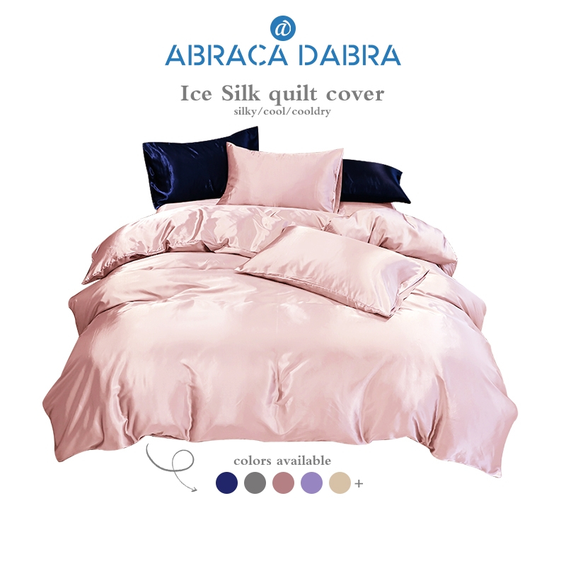 Abraca Dabra Satin Soft Silk Solid Quilt Cover - Single/Queen/King (1 ...
