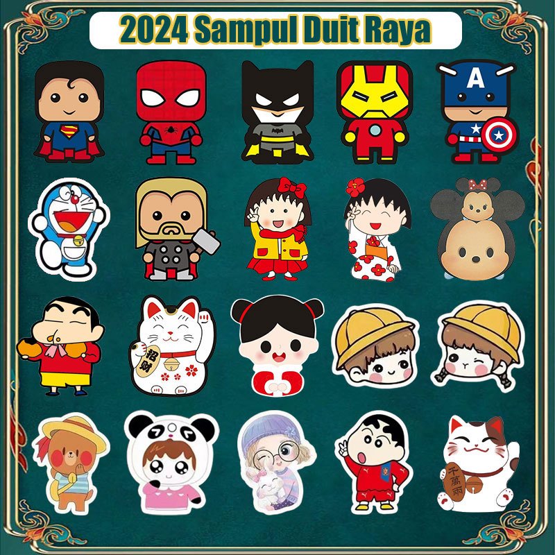 Sampul Duit Raya Hari New Raya Packet Cartoon Red Envelope Superhero ...