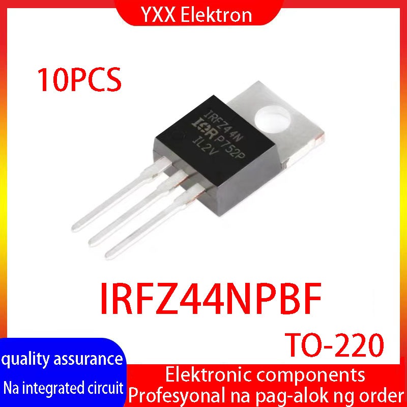10PCS New genuine IRFZ44NPBF IRFZ44N plug-in TO-220 N channel 55V/49A direct insertion MOSFET ...
