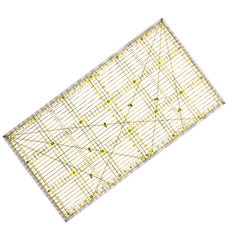 DIY Patchwork Hand Tools Sewing Part Fixed Gauge Fabric Cutting Ruler ...