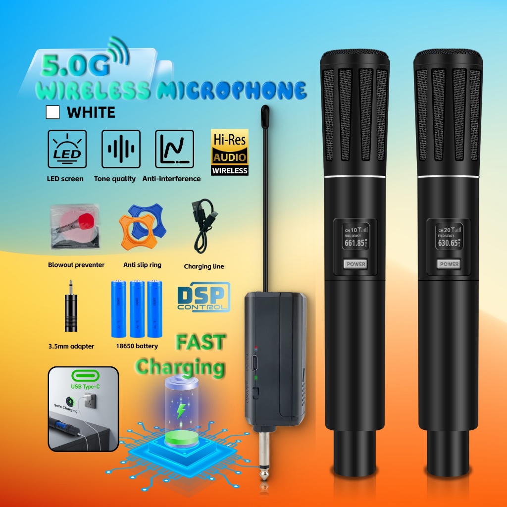 MOREFAND Microphone wireless Microphone Dual Microphone Microphone ...